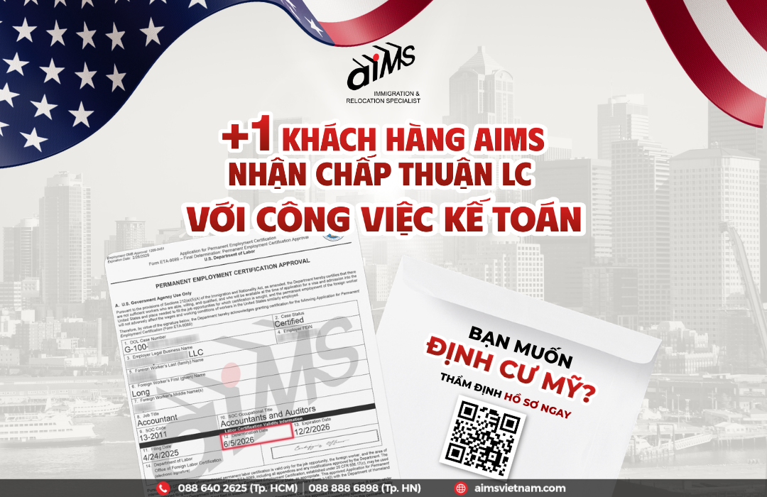 +1 KHÁCH HÀNG AIMS NHẬN CHẤP THUẬN LC VỚI CÔNG VIỆC KẾ TOÁN - AIMS